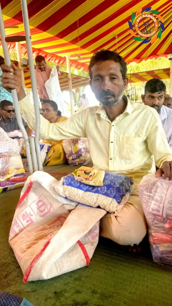 Grocery Donation to Handicapped - Sai Aadhar Foundation